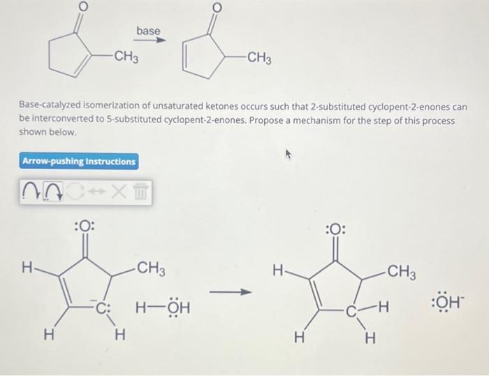 Solved Base-catalyzed isomerization of unsaturated ketones | Chegg.com