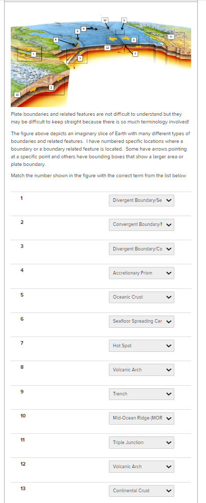 Solved Plate boundaries and related features are not | Chegg.com
