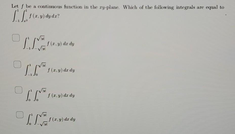 Solved Lut , be a contimous function in the ry.plane. Which | Chegg.com