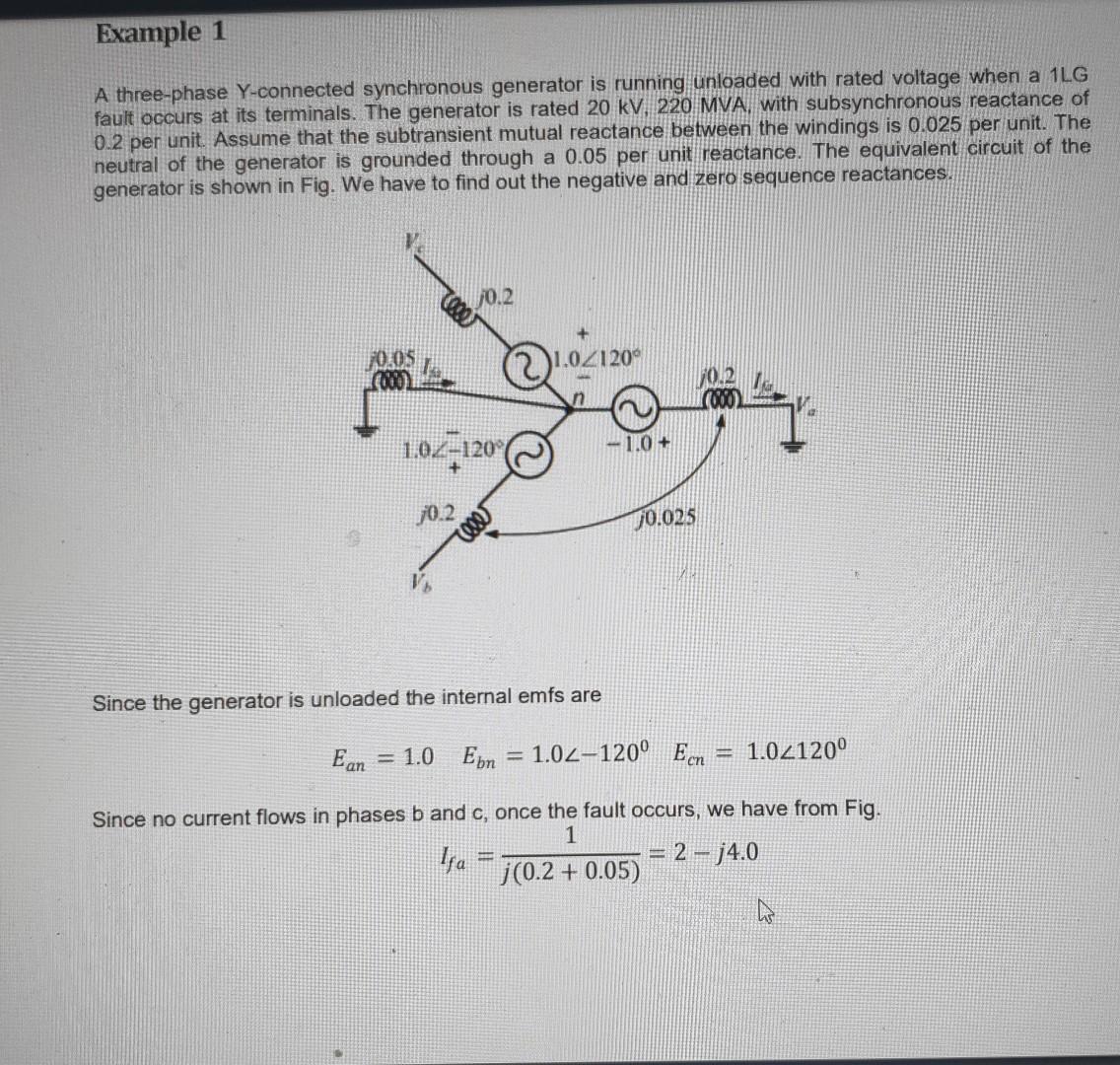 Solved A three-phase Y-connected synchronous generator is | Chegg.com