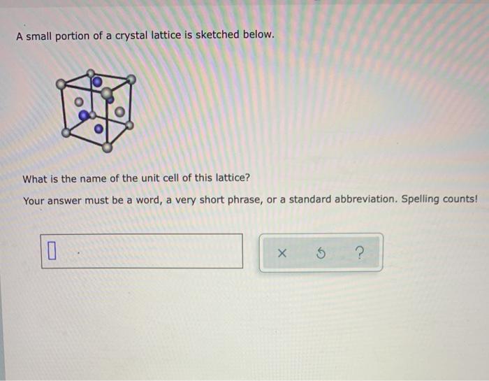 Solved A small portion of a crystal lattice is sketched | Chegg.com
