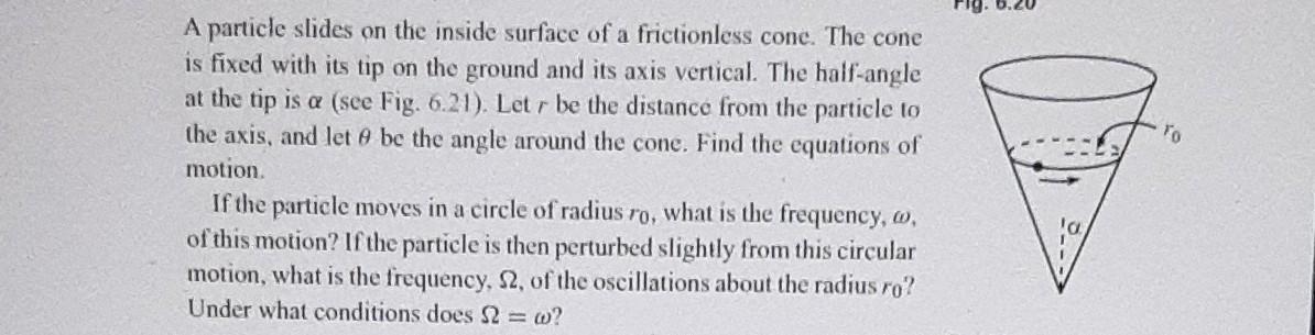Solved A particle slides on the inside surface of a | Chegg.com