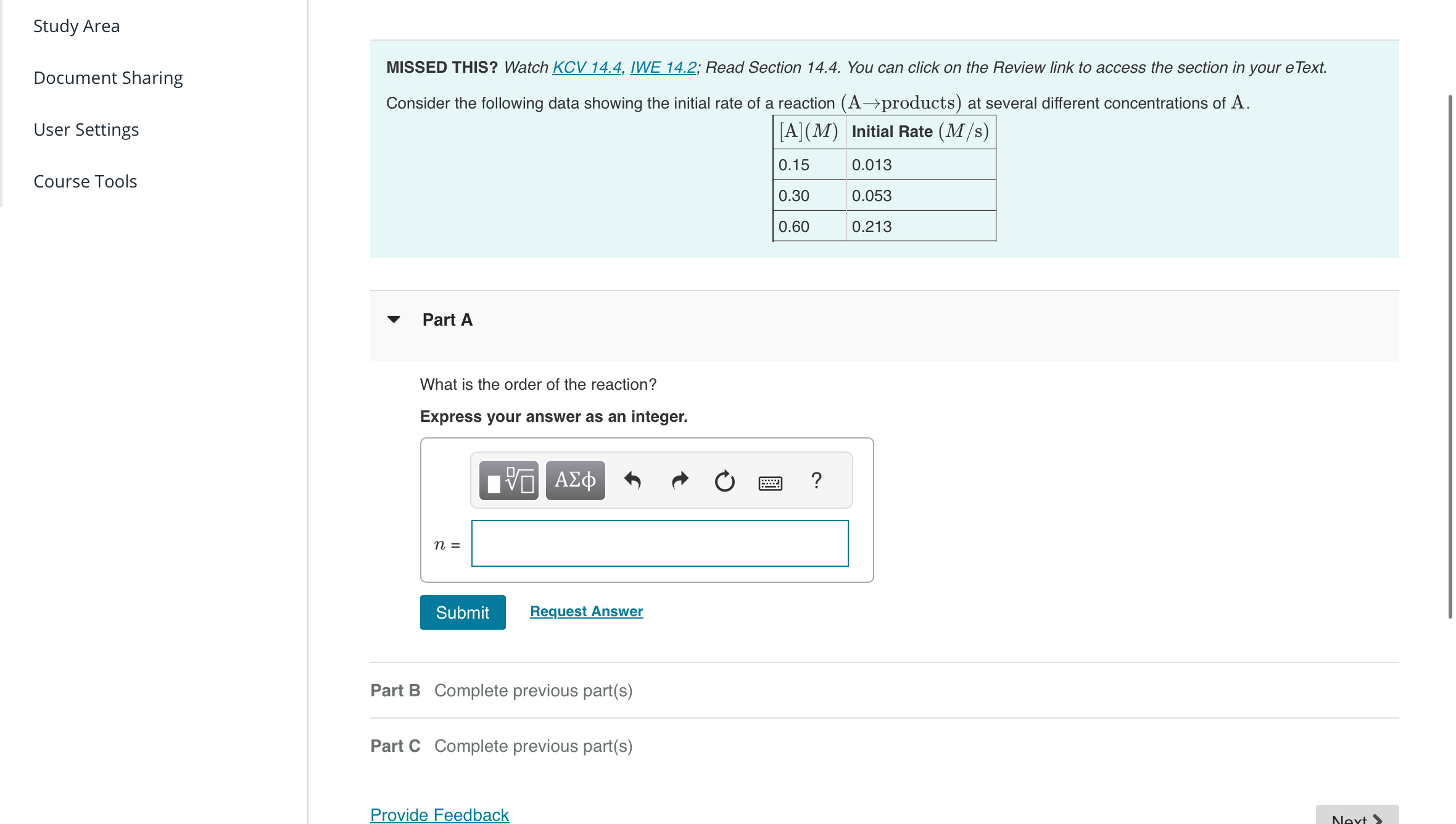 Solved Study AreaDocument SharingUser SettingsCourse | Chegg.com