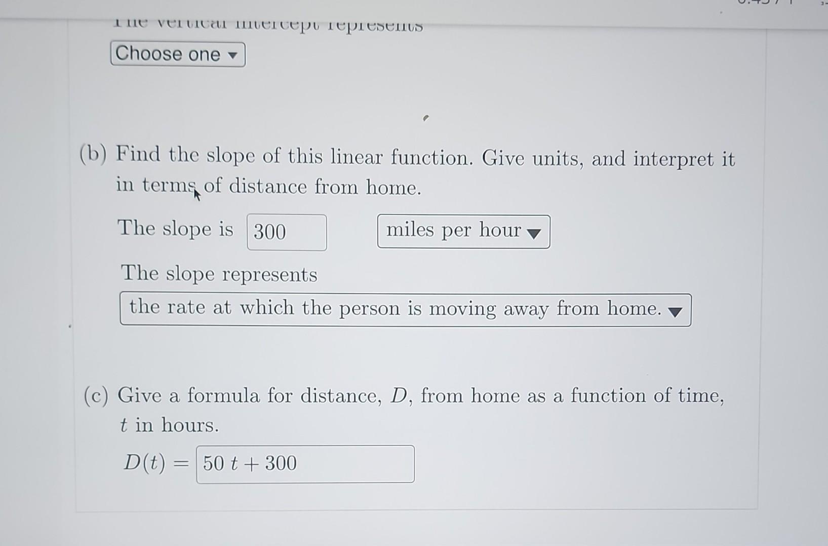 Solved The figure below shows the distance from home, in | Chegg.com