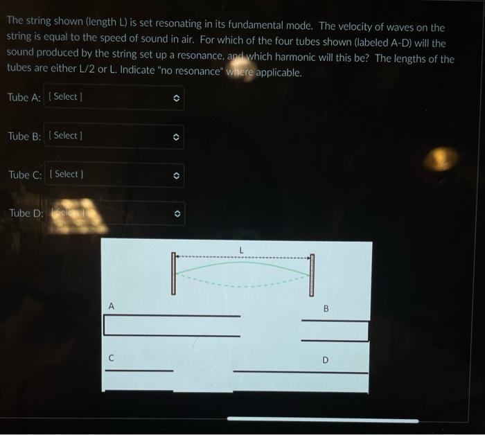 Solved The string shown (length L ) is set resonating in its | Chegg.com
