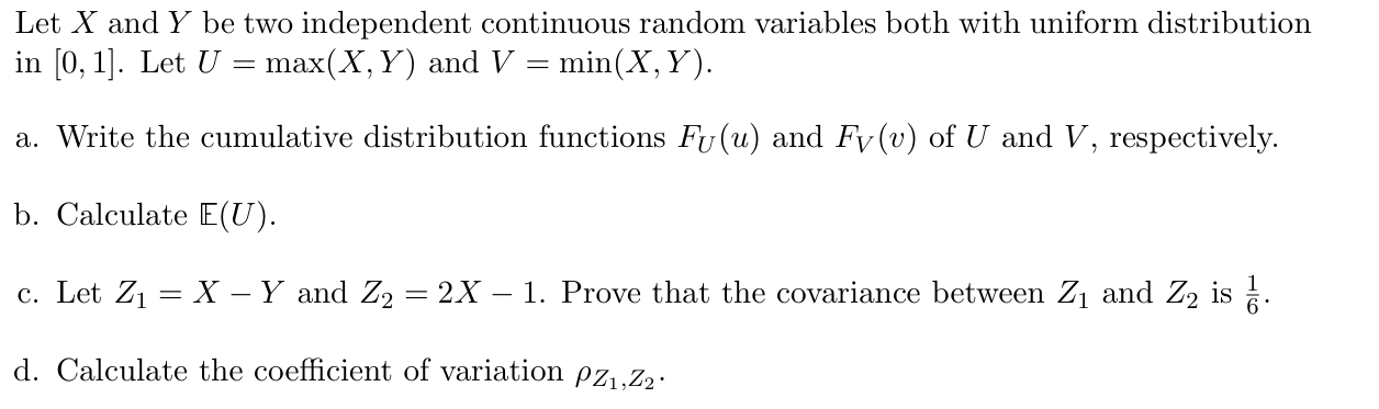 Solved Let x ﻿and Y ﻿be two independent continuous random | Chegg.com