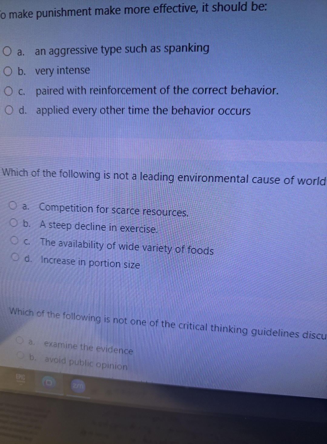 Solved o make punishment make more effective, it should | Chegg.com
