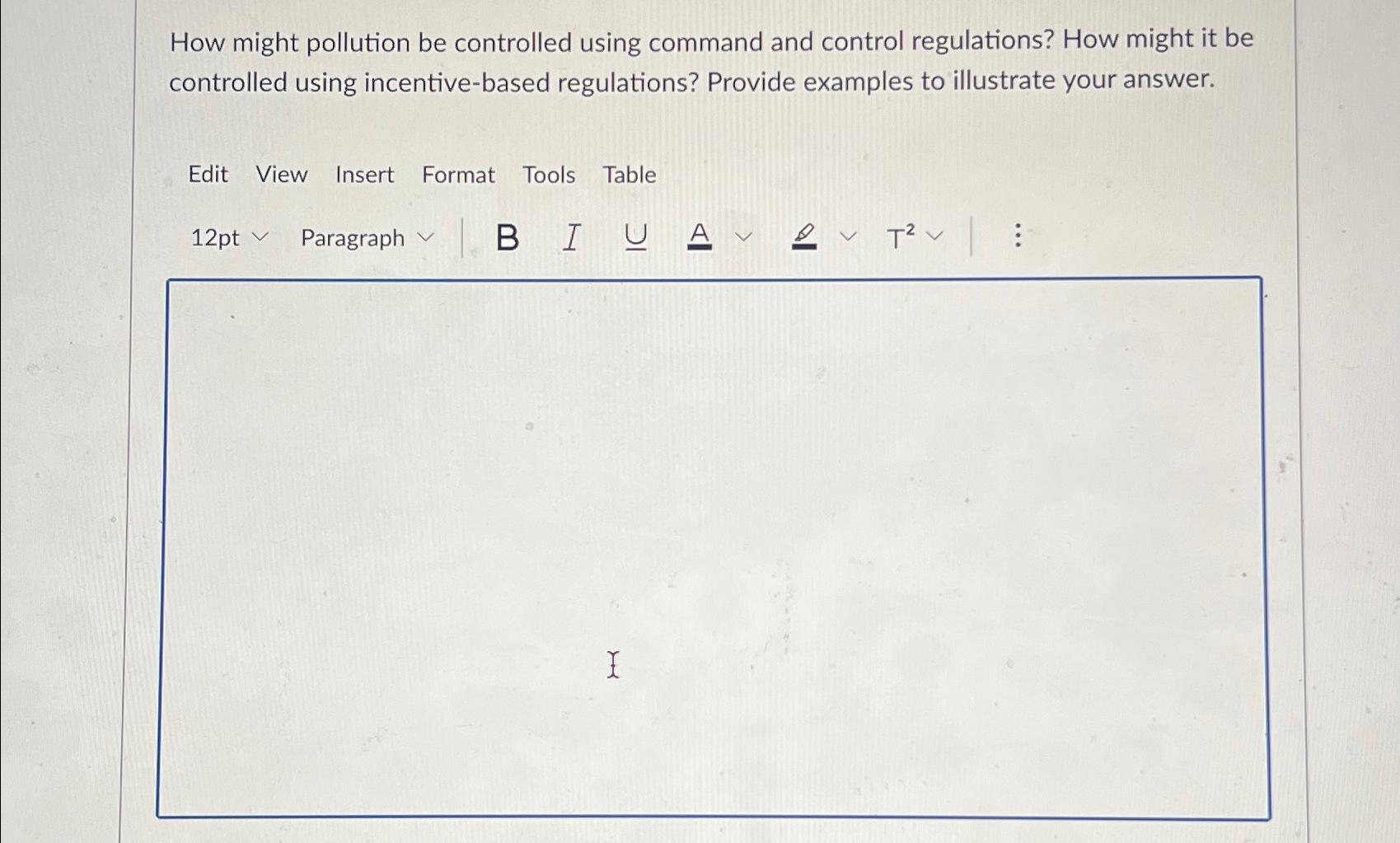 Solved How might pollution be controlled using command and | Chegg.com