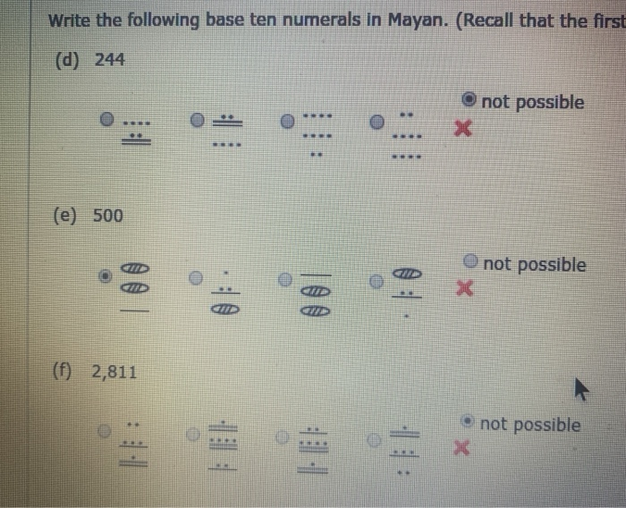 Solved Translate the following Mayan numerals into base ten. | Chegg.com
