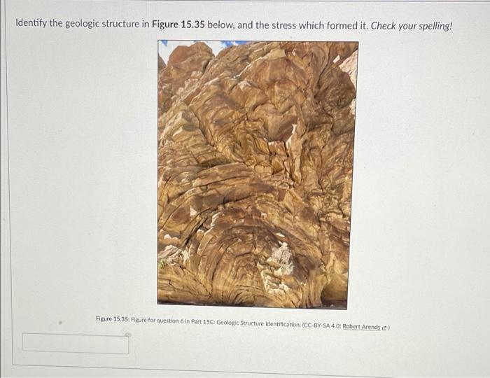 Solved Identify the geologic structure in Figure 15.35 | Chegg.com