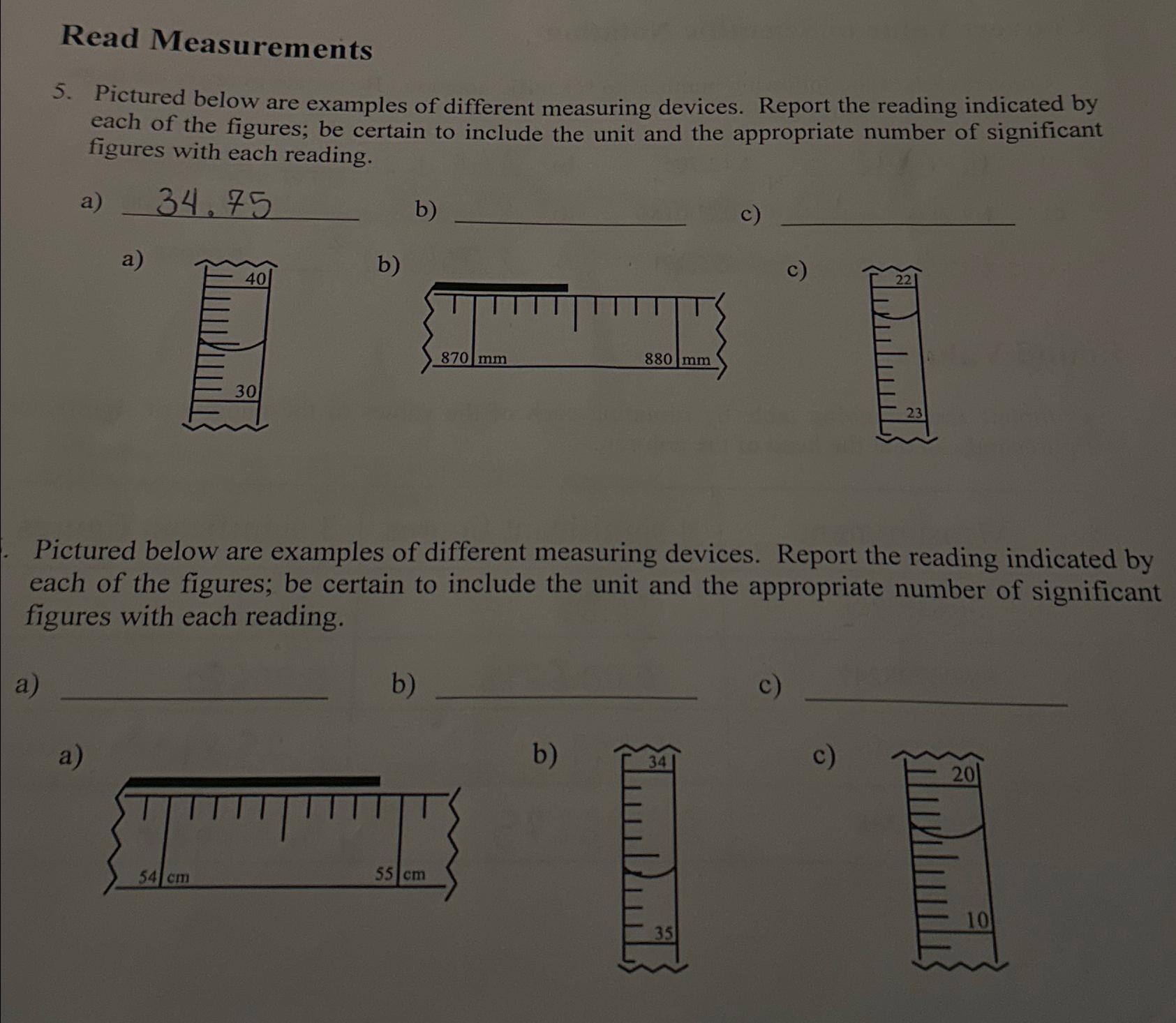 Solved Read Measurements5. ﻿Pictured below are examples of | Chegg.com