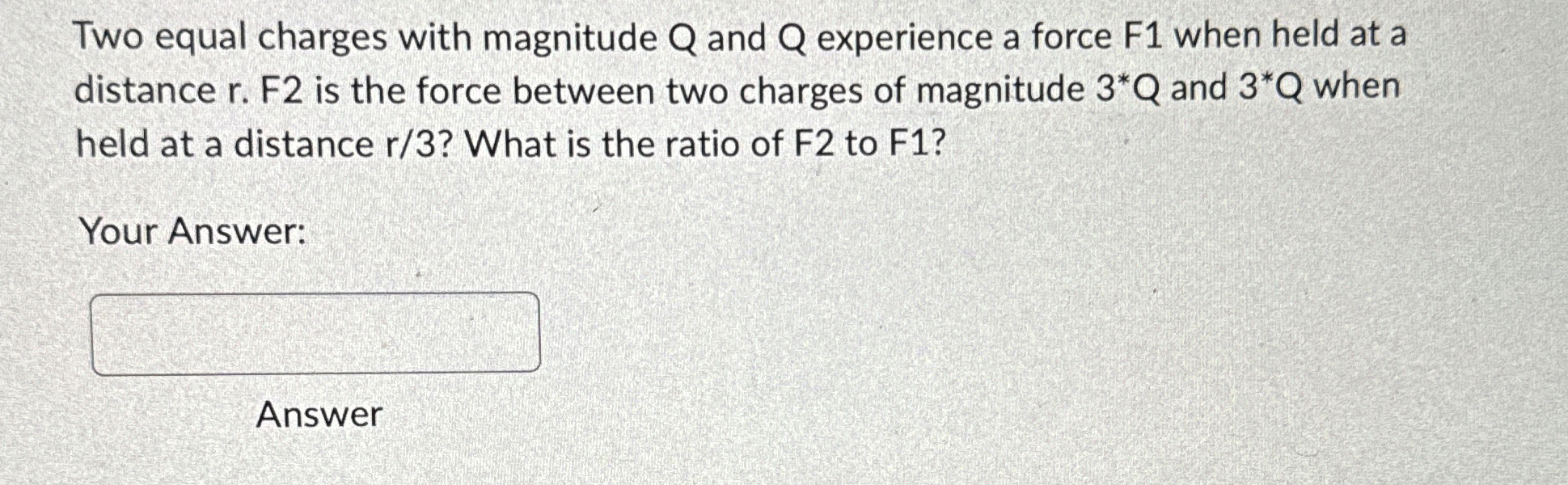 Solved Two equal charges with magnitude Q ﻿and Q ﻿experience | Chegg.com