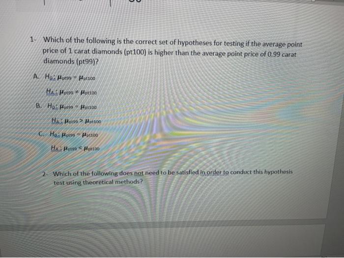 Solved 15 Paragraph Styles 02) Weights of diamonds are | Chegg.com
