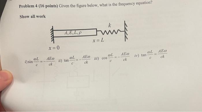 Solved Problem 4 (16 points) Given the figure below, what is | Chegg.com