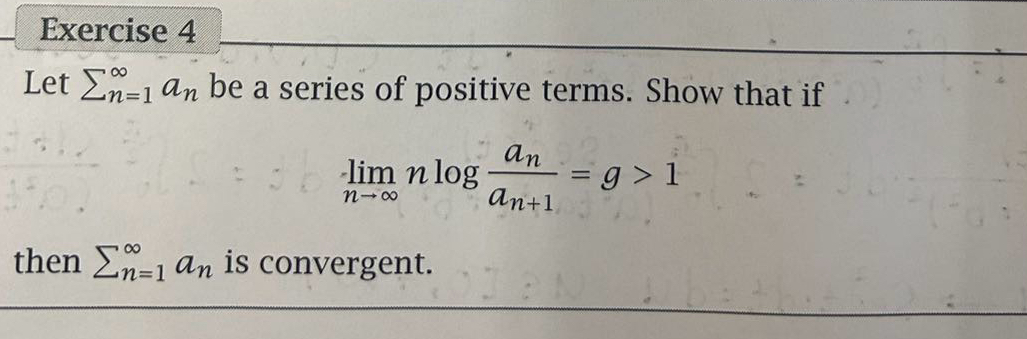 Solved Exercise 4Let ∑n=1∞an ﻿be a series of positive terms. | Chegg.com