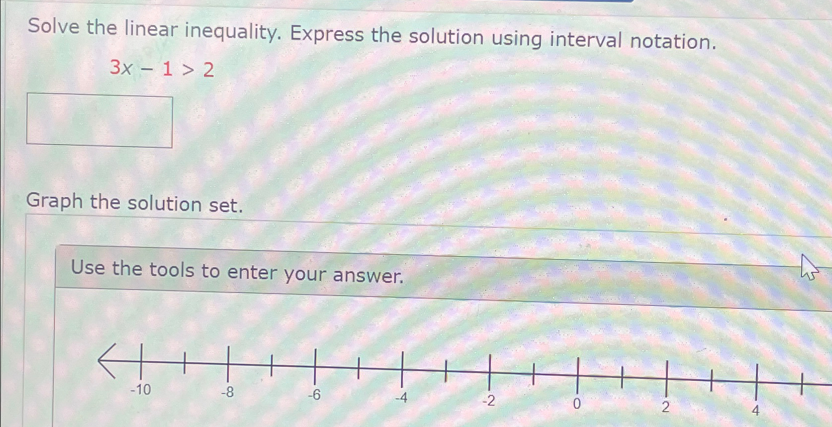 Solved Solve the linear inequality. Express the solution | Chegg.com