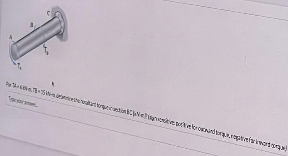 Solved FaTA. 6EH=TB=15EN. ﻿destemine the resultant torque in | Chegg.com