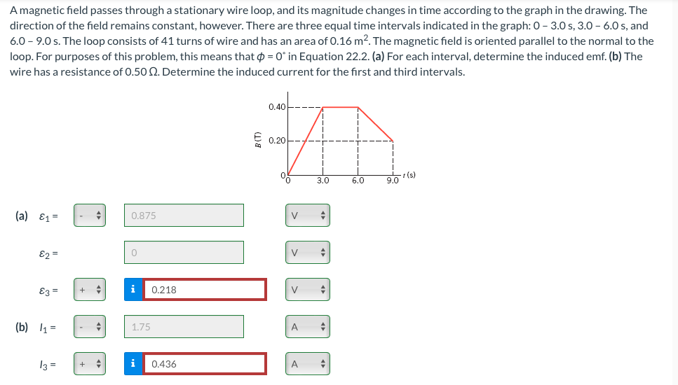 Solved A magnetic field passes through a stationary wire | Chegg.com