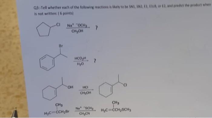 Solved 03:-Tell whether each of the following reactions is | Chegg.com