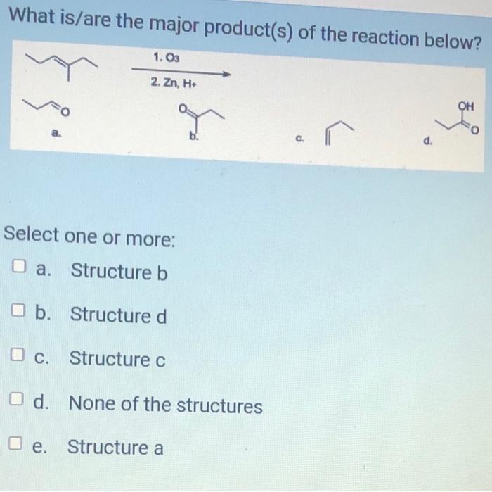 Solved What is/are the major product(s) of the reaction | Chegg.com