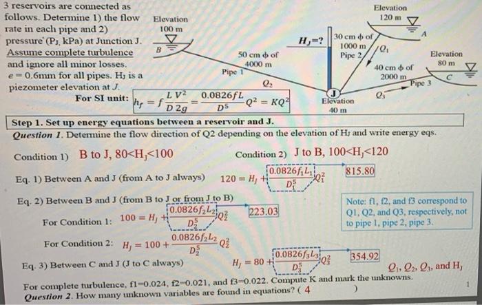 Solved | Reservoir 2 [3] Three-reservoir problem (P4.3.2) | Chegg.com