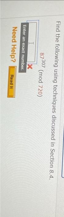 Solved Find the following using techniques discussed in | Chegg.com