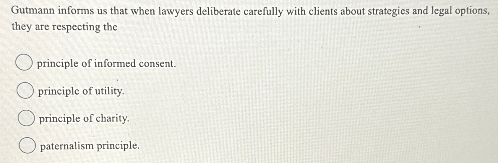 Solved Gutmann informs us that when lawyers deliberate | Chegg.com