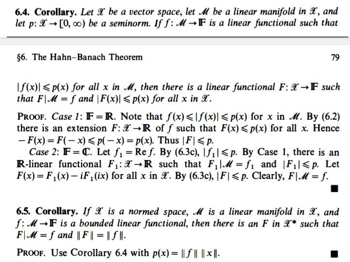 Solved 6.4. Corollary. Let X be a vector space, let M be a | Chegg.com Solved 6.4. Corollary. Let X be a vector space, let M be a | Chegg.com