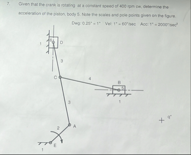 Solved Given that the crank is rotating at a constant speed | Chegg.com