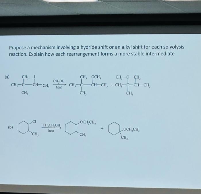 Solved Propose a mechanism involving a hydride shift or an | Chegg.com