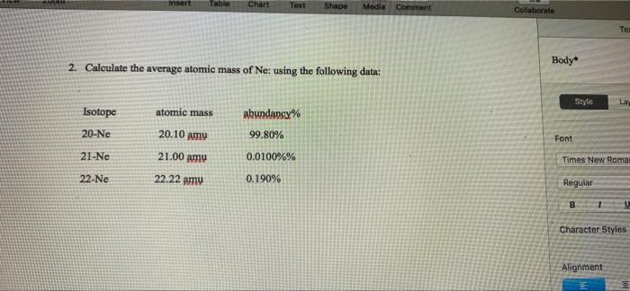 Solved sert Table Chart Text Shape Media Comment Collaborate | Chegg.com