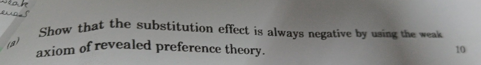 Solved Show that the substitution effect is always negative | Chegg.com