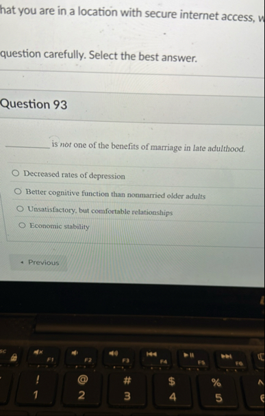 Solved hat you are in a location with secure internet | Chegg.com