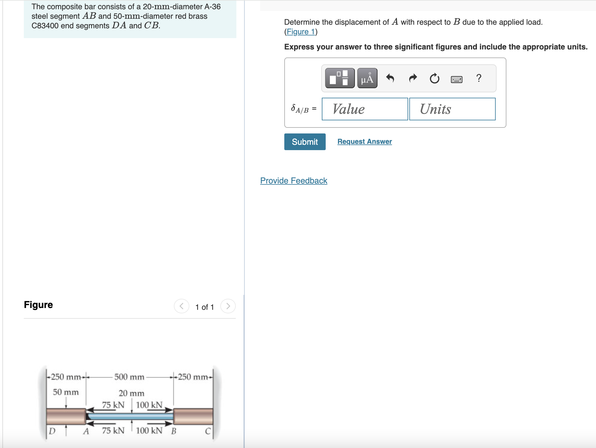 The composite bar consists of a 20-mm-diameter | Chegg.com