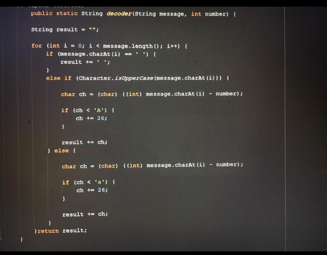 Solved Public Static String Decoderstring Message Int 5579