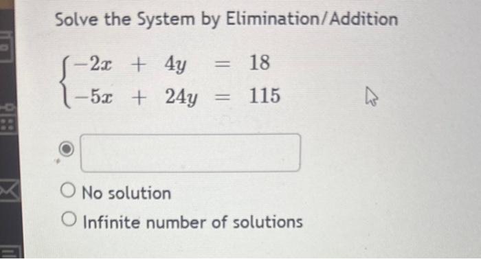 Solved Solve the System by Elimination/Addition | Chegg.com