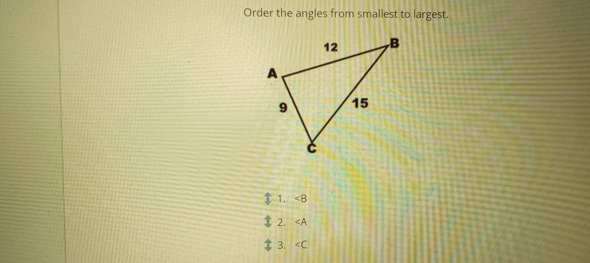 Solved Order the sides from largest to smallest. 1. TAOrder | Chegg.com