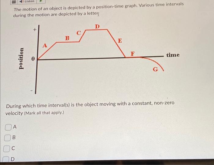 Solved The motion of an object is depicted by a | Chegg.com