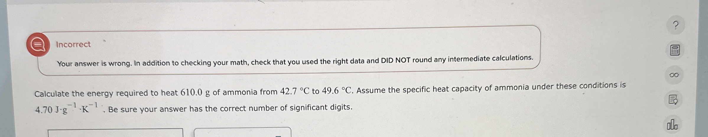 Solved IncorrectYour answer is wrong. In addition to | Chegg.com