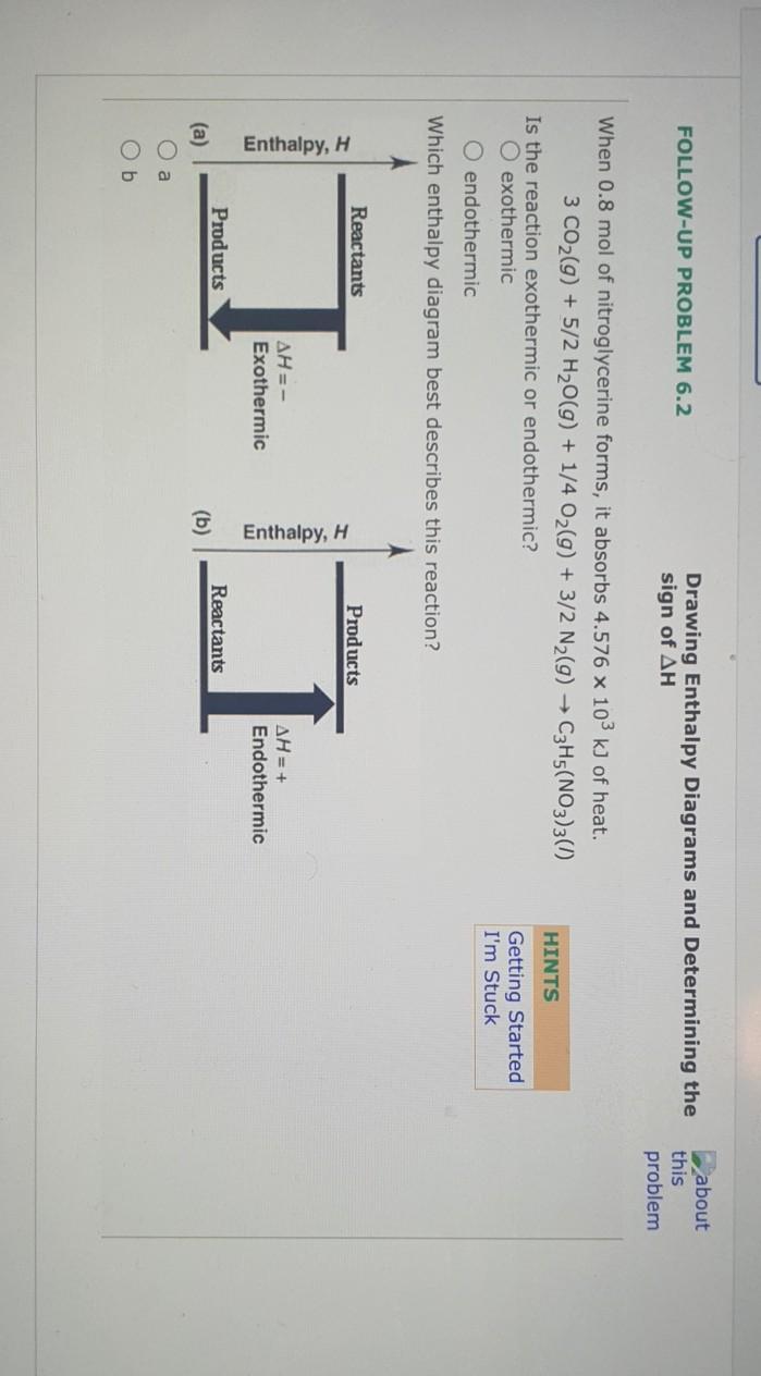 Solved FOLLOW-UP PROBLEM 6.2 Drawing Enthalpy Diagrams and | Chegg.com