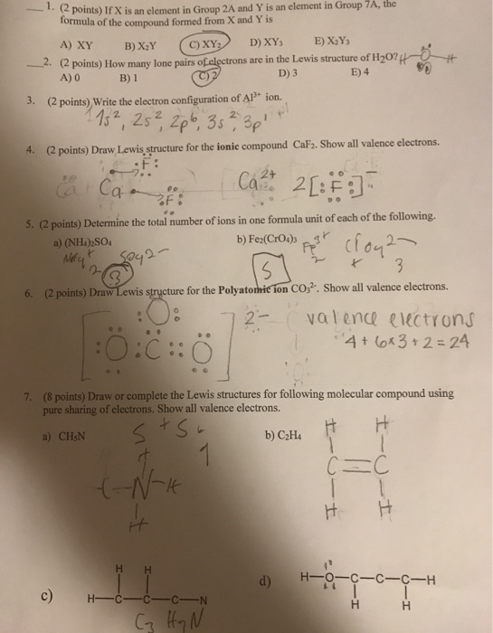 Solved points) If X is an element in Group 2A and Y is an | Chegg.com