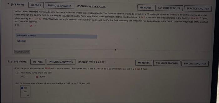 Solved 7. [0/3 Points] DETALS PREVIOUS ANSWERS OSCOLPHYSZ | Chegg.com
