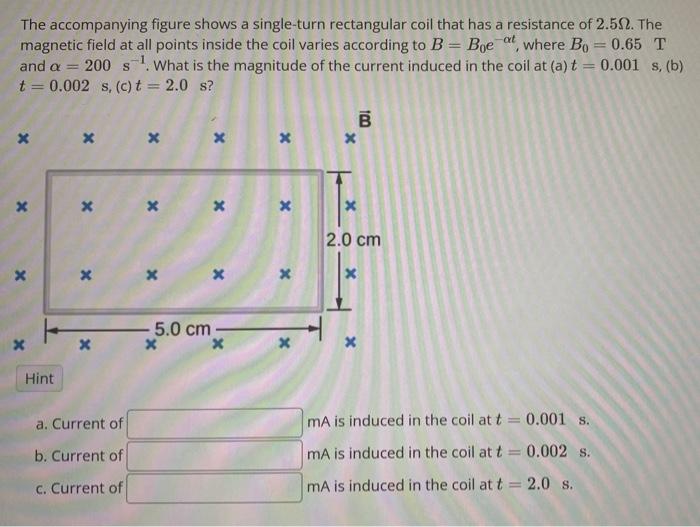 Solved The accompanying figure shows a single-turn | Chegg.com