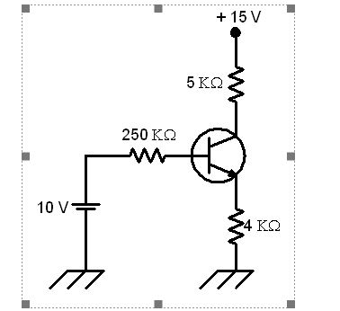 Solved In the circuit below the transistor is a silicon | Chegg.com