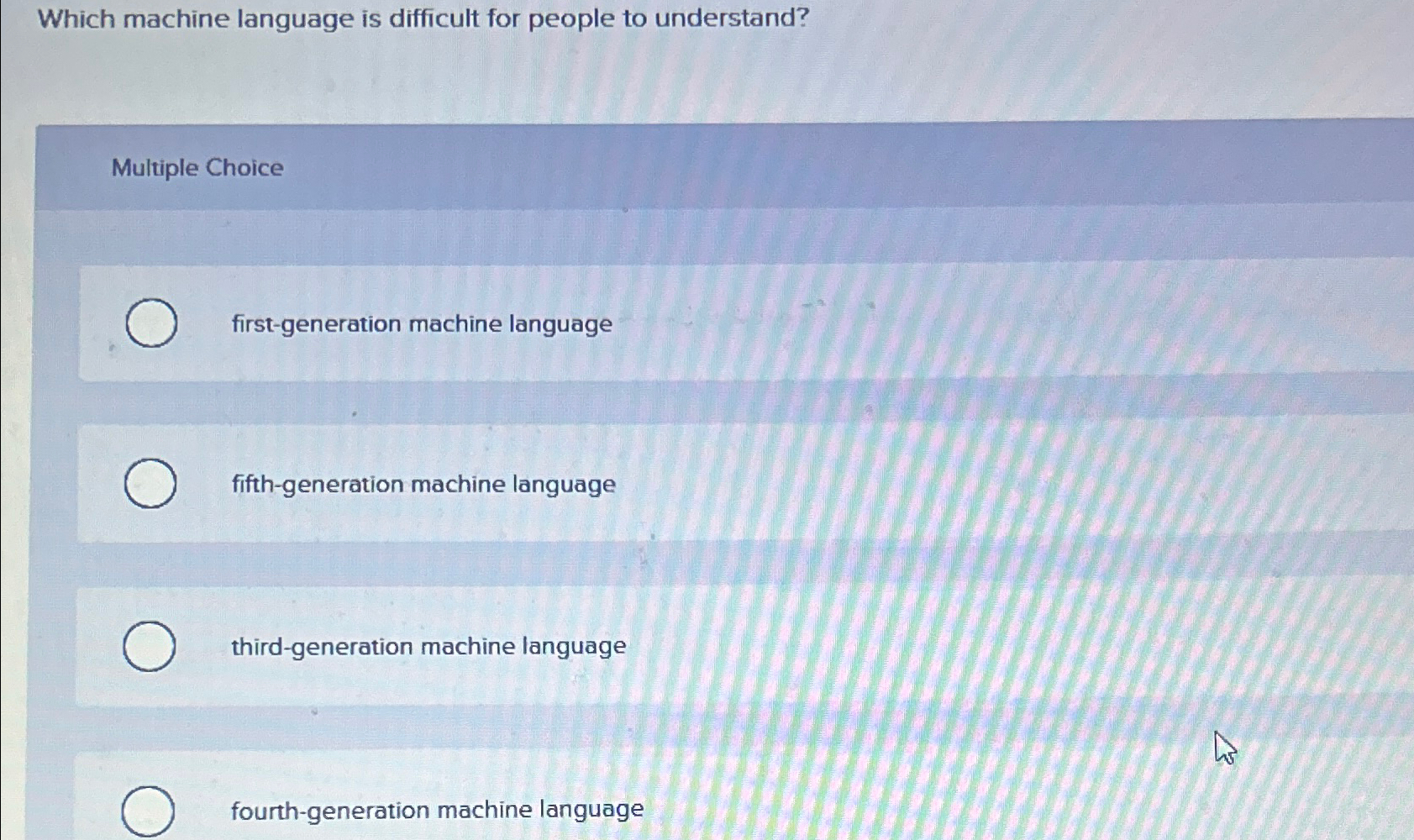 Solved Which machine language is difficult for people to | Chegg.com