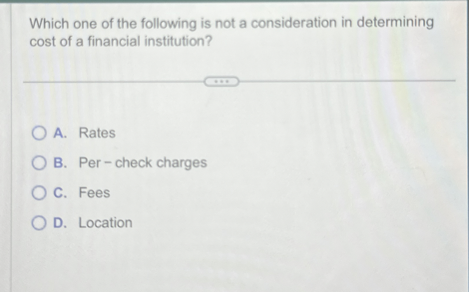 Solved Which one of the following is not a consideration in | Chegg.com