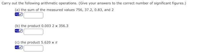 Solved Carry out the following arithmetic operations. (Give | Chegg.com
