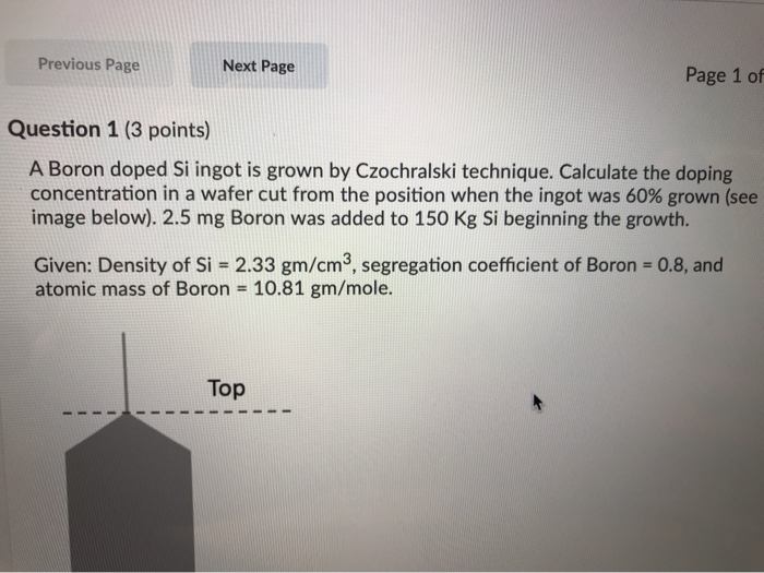 Solved Previous Page Next Page Page 1 of Question 1 (3 | Chegg.com