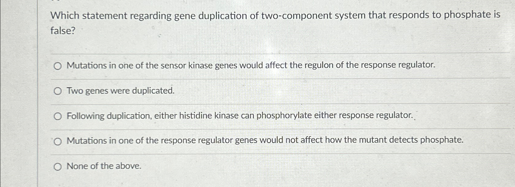 Solved Which statement regarding gene duplication of | Chegg.com