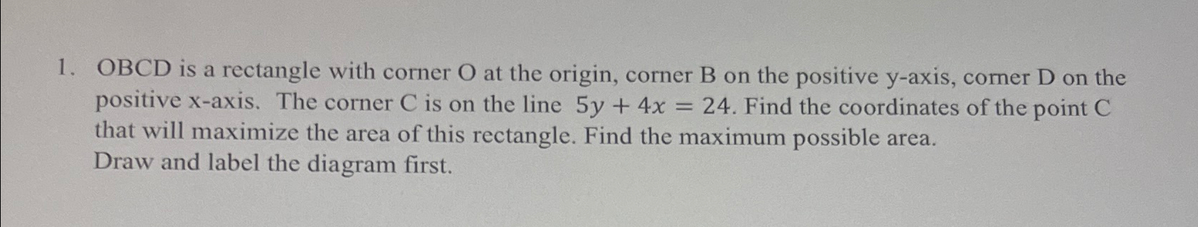 Solved OBCD is a rectangle with corner O ﻿at the origin, | Chegg.com